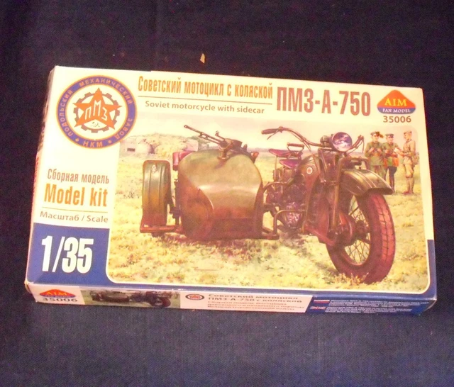 AIM FAN MODEL 35006 Soviet motorcycle with sidecar 1/35 EUR 20,00 ...