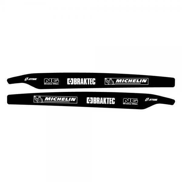 TRS ONE / Rr / Gold Trials Bike Jitsie Swing Arm Sticker Set Black ...