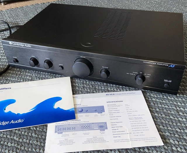 CAMBRIDGE AUDIO A5 integrated amplifier Full Working Order With Manual ...