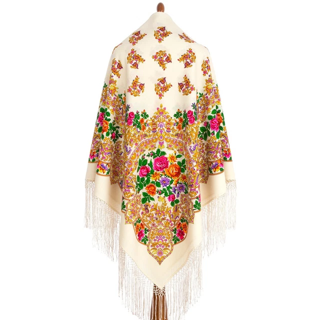 SCIARPA PAVLOV POSAD/PAVLOVO Posad tradizione 148x148 lana 928-0 EUR ...