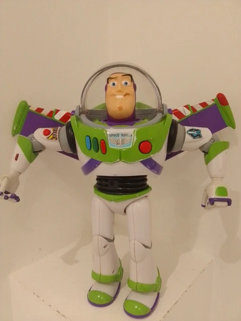 DISNEY THINKWAY TOY Story Buzz Lightyear Space Ranger Talking Action ...