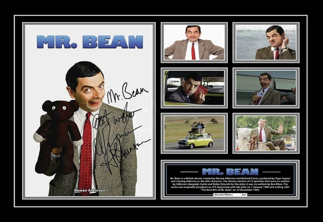 MR BEAN ROWAN Atkinson A3 Signed Limited Edition Memorabilia Print Gift ...