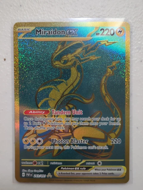 POKÉMON TCG MIRAIDON ex Scarlet & Violet: Paldean Fates 243/091 Holo ...