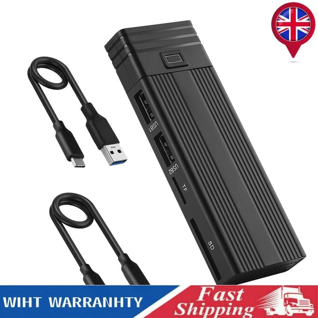 PCIE M.2 HDD Enclosure USB HUB NVMe/SATA Mobile Harddisk Box for ...