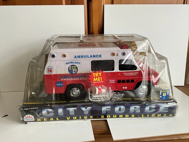 LARGE VINTAGE FUNRISE / Fun Rise Battery Operated Ambulance Lights N ...