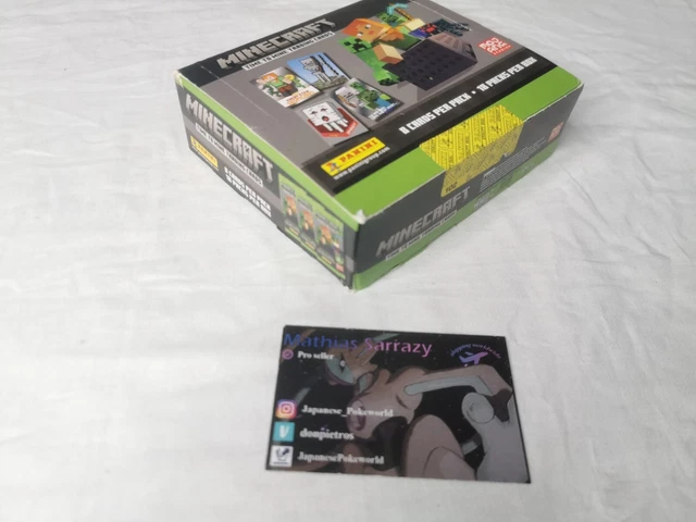 BOITE BOX MINECRAFT Panini (18 packs) Time to mine trading cards game ...