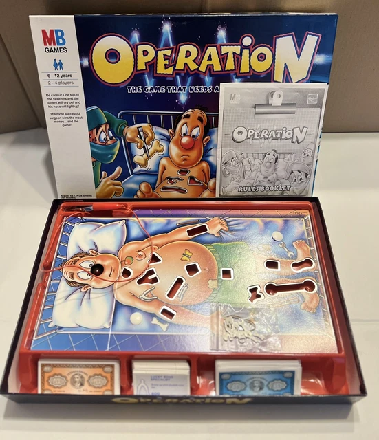 OPERATION BOARD GAME By MB Games Hasbro 1999 Complete. Good Working ...