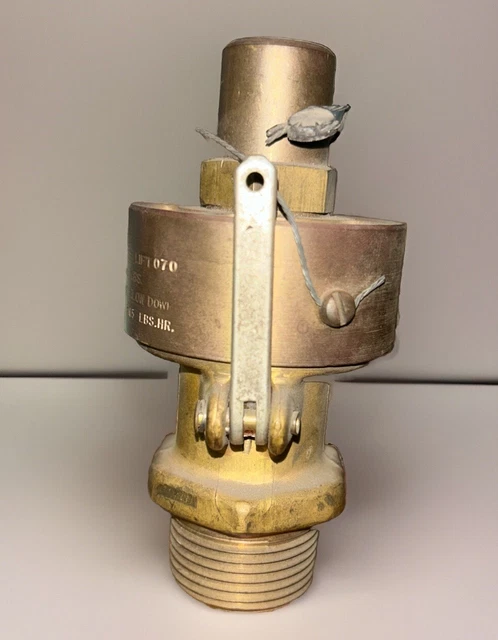 KUNKLE SAFETY RELIEF VALVE 1” Cap 365 Lbs.Hr. E08 Set 40 PSIG . E8 £70. ...