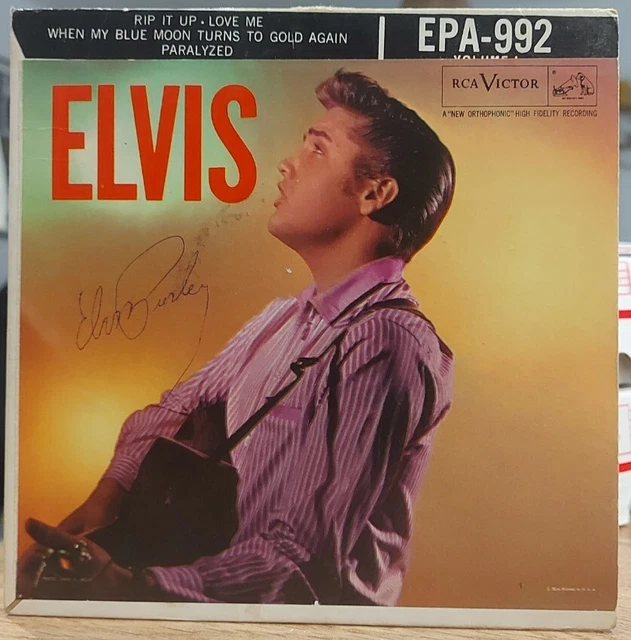 ELVIS PRESLEY RARE Signed Elvis Volume Silver Line EPA-992 1956 ...