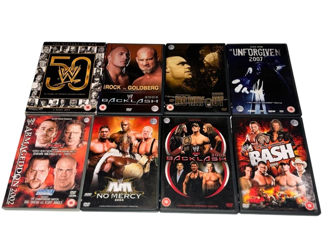 8X WWE WWF DVD BUNDLE BACKLASH UNFORGIVEN ARMAGEDDON FREE P&P £31.91 ...