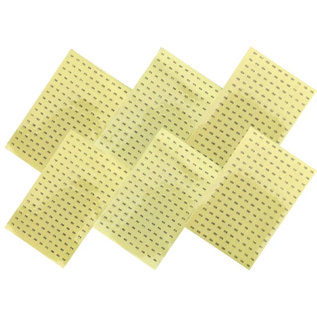 6 SHEETS DIGITAL Label Decals Waterproof and Erasable Color Number ...