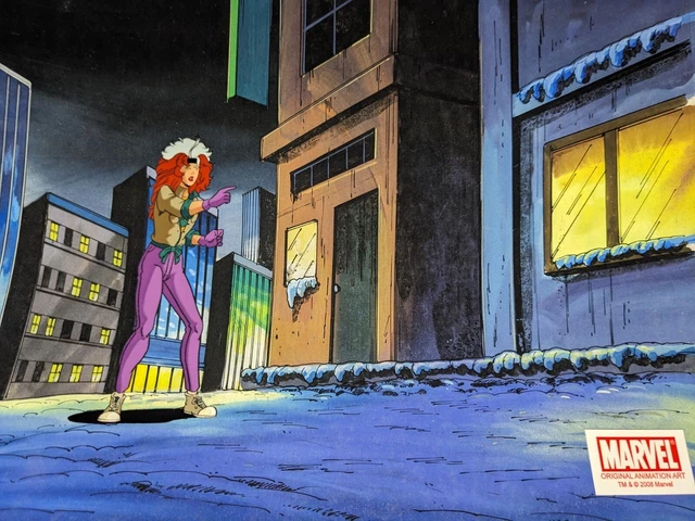 X-MEN ANIMATION CEL Marvel Comics production art cartoons ROGUE I10 £67 ...