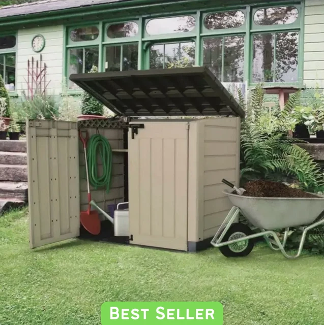 KETER STORE IT Out Max 1200L Outdoor Garden & Wheelie Bin Storage Shed ...