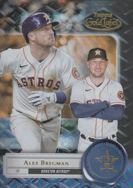 ALEX BREGMAN TOPPS Étiquette Or Classe 1 Atros Houston Noir #48 2022 22 ...