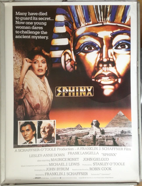 CINEMA POSTER: SPHINX 1981 (One Sheet) Lesley-Anne Down Frank Langella ...