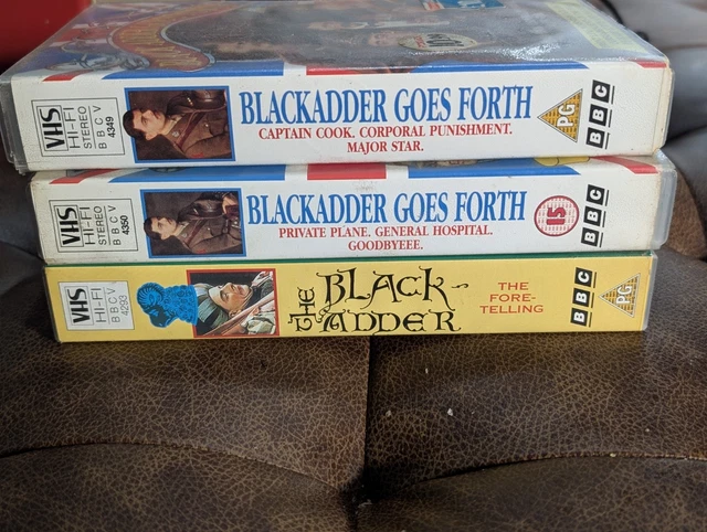VHS THE BLACK Adder & Black Adder Goes Forth X 3 £12.99 - PicClick UK