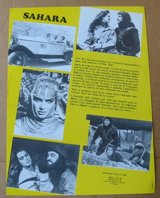 SAHARA (SYNOSIS POSTER) BROOKE SHIELDS £4.09 - PicClick UK