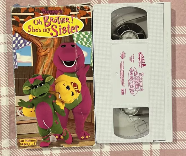 BARNEY VHS OH Brother! She’s My Sister Vintage 1998 VHS w/ Sleeve £5.82 ... BARNEY VHS OH Brother! She’s My Sister Vintage 1998 VHS w/ Sleeve £5.82 ...