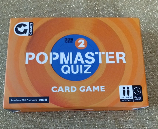 QUIZ CARD GAME - Ginger Fox Popmaster Quiz Card Game Based on BBC ...