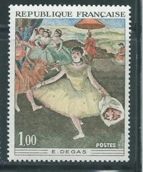 FRANCE 1970 - French Art by Edgar Degas, French impressionist - MNH EUR ...