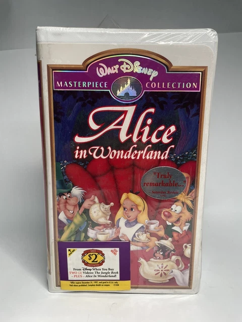 ALICE IN WONDERLAND VHS Walt Disney Masterpiece Collection - Brand New Sealed £8.42 - PicClick UK