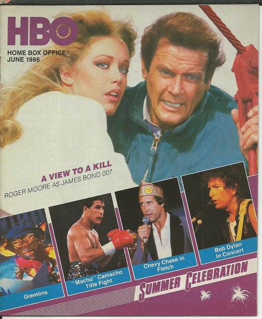ORIGINAL VINTAGE JUNE 1986 HBO Guide Magazine View to A Kill Gremlins ...