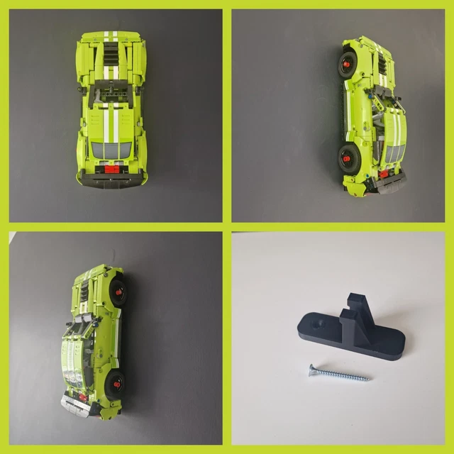 LEGO TECHNIC FORD Mustang Shelby GT500 Wall Display Mount Bracket Hook ...