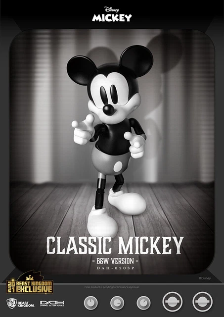 MICKEY MOUSE DISNEY Classic Version Black & Blanc DAH-050SP Figurine ...