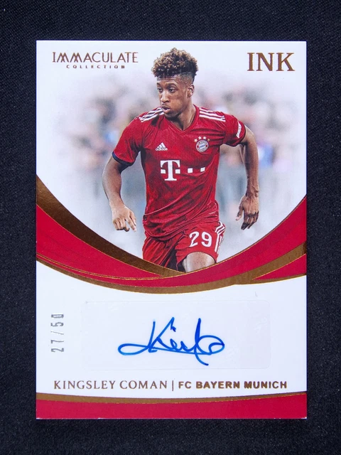 2018-19 PANINI IMMACULÉE Kingsley Coman Ink Auto FC Bayern Munich /50 ...