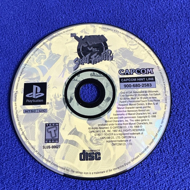 X-MEN VS. STREET Fighter (PlayStation 1, 1998) PS1 Authentic Disc Only ...