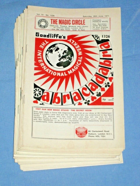 RIVISTA GOODLIFFE'S ABRACADABRA 1972 Vol 54 - completa (U3) GS EUR 65 ...