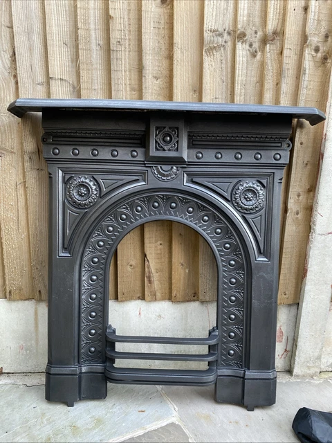 RESTORED ORIGINAL 1888 Late Victorian Cast Iron Fire Surround ...