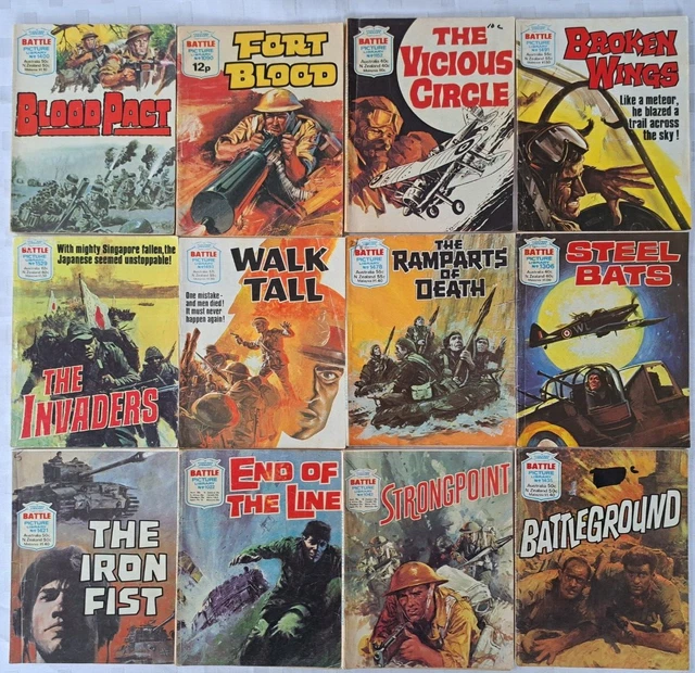 12 BATTLE PICTURE Library War Comics - 1977 "The Vicious Circle" $54.95 ...