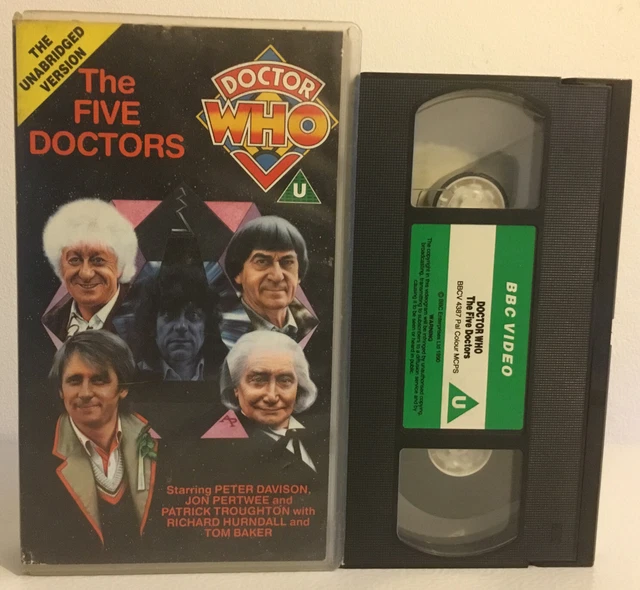 DOCTOR WHO - The Five Doctors (BBC VHS 1990) Fairly Good Condition FREE ...