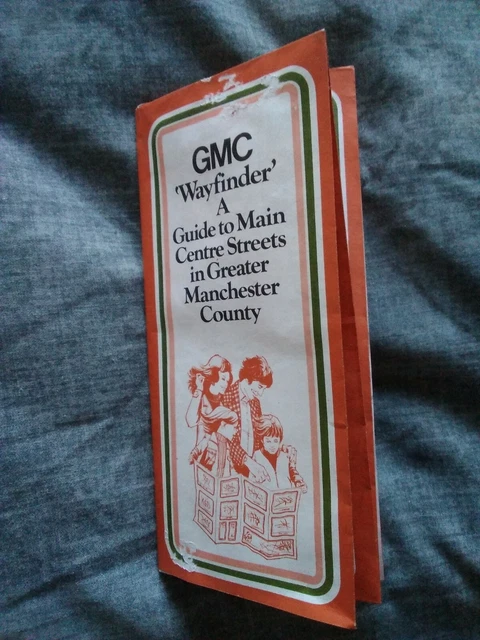 VINTAGE WAYFINDER MAP of Greater Manchester County GMC fold out ...