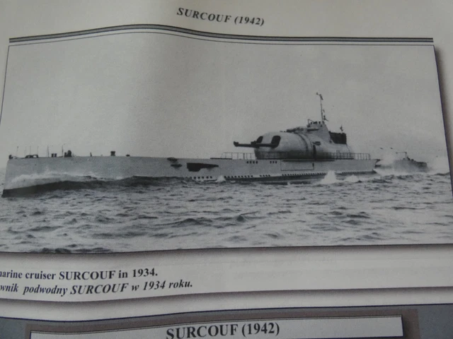 SURCOUF- SUBMARINE BOOKLET And Drawings (A4 Size) B&W And Colour £12.92 ...