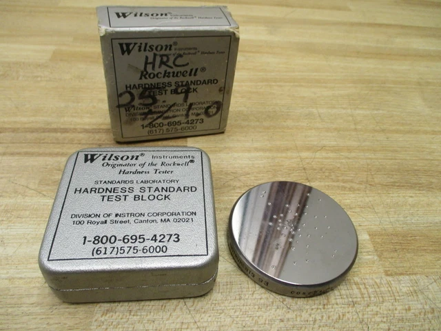 WILSON ROCKWELL HARDNESS Standard Test Block 95 - 84.7 Hr30N £24.58 ...