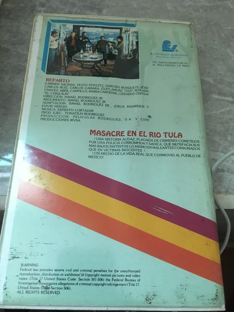 MASACRE EN EL Rio Tula Vhs Hugo Stiglitz Mexcinema Rare EUR 67,92 ...
