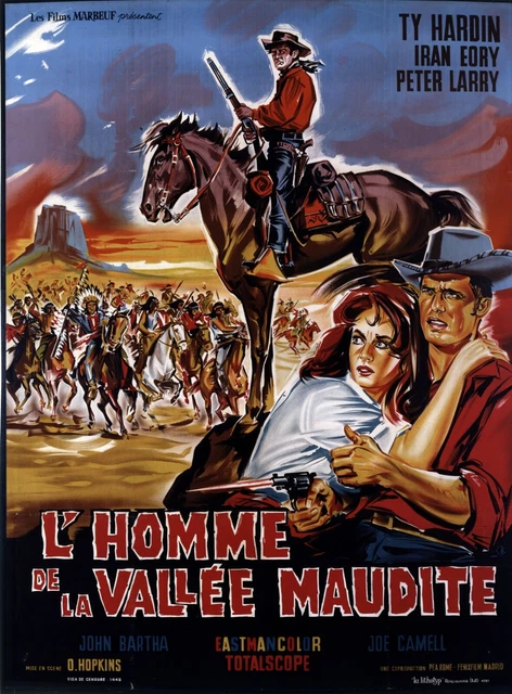 L'HOMME DE LA Vallée Maudite, Ty Hardin, Repro Affiche Cinema Vintage ...