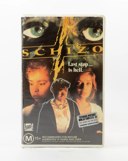 SCHIZO VHS TAPE Clam Shell Cover 1991 Horror Fox Video Ex Rental $26.50 ...