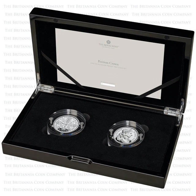 2023 ROYAL MINT Charles II Petition Crown 2 Coin Silver Proof 2oz Set £ ...
