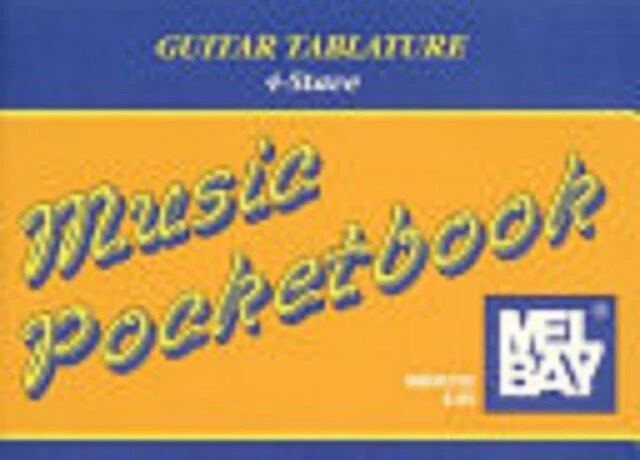 GUITAR TABLATURE 4 Stave Music Pocketbook - Guitar Manuscript Tab ...