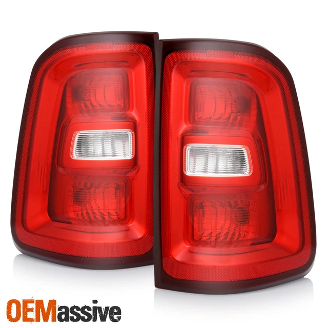 FOR 2025-2026 DODGE Ram 1500 Halogen Chrome Trim Red Clear Tail Light ...