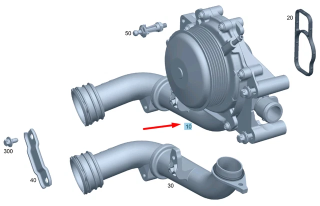 MERCEDES-BENZ C W204 coolant pump A6512006501 NEW ORIGINAL £288.81 ...