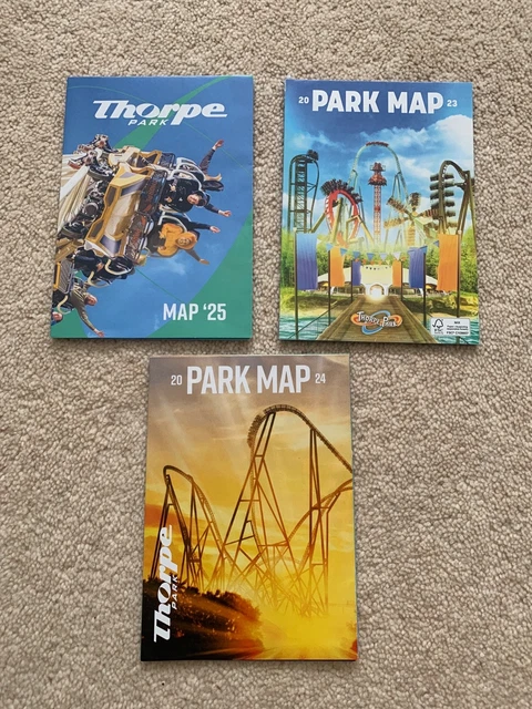 THORPE PARK MAPS - Theme Park Maps from 2023, 2024 & 2025 £3.29 ...