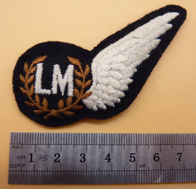 A BRITISH RAF Royal Air Force Load Master LM half wing - padded brevet ...