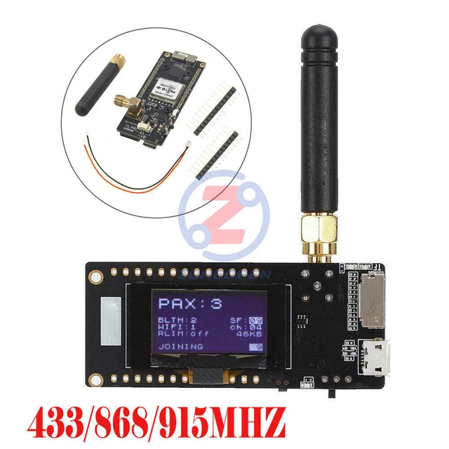 MODULO OLED WIFI LoRa 433/868/915MHZ V2.1 ESP32 0,96 LoRa32 Bluetooth ...