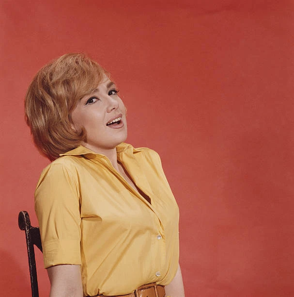 SINGER AND ACTRESS Edie Adams Posed Wearing A Yelllow Shirt In 1960s ...