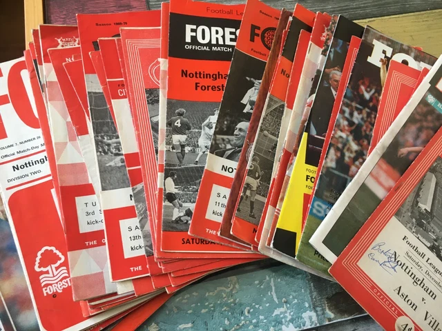 NOTTINGHAM FOREST HOME programmes 1950s 1960s 1970s 1980s League & Cup ...
