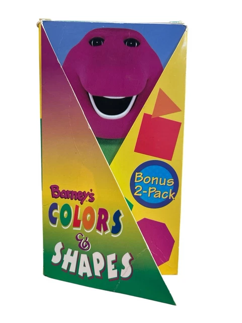 BARNEY COLORS & Shapes Sing-Along Bonus 2-Pack VHS Video Tapes Set Blue ...